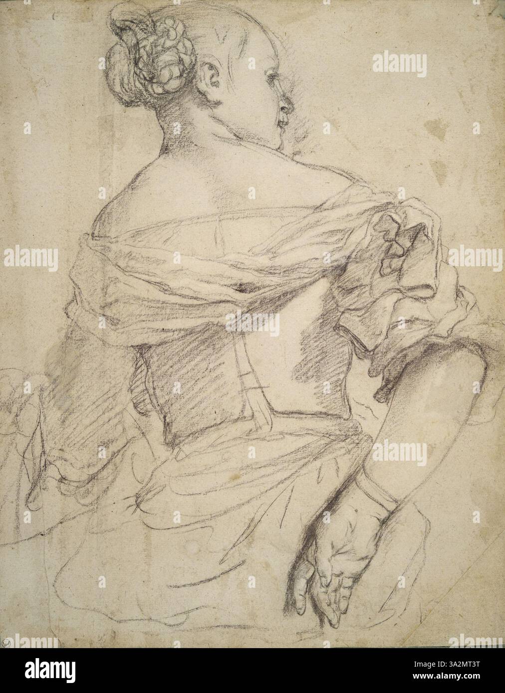 This study for the Eritrean Sybil presents a woman seated with her back ...