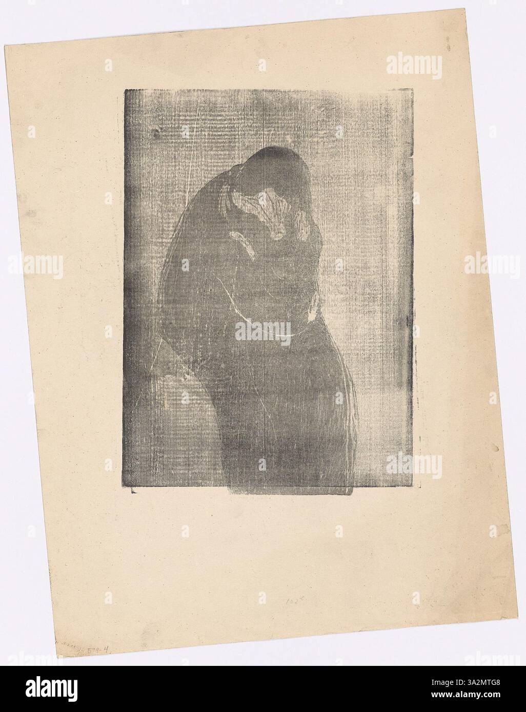 'The Kiss III' by Edvard Munch depicts a couple in an intimate embrace ...