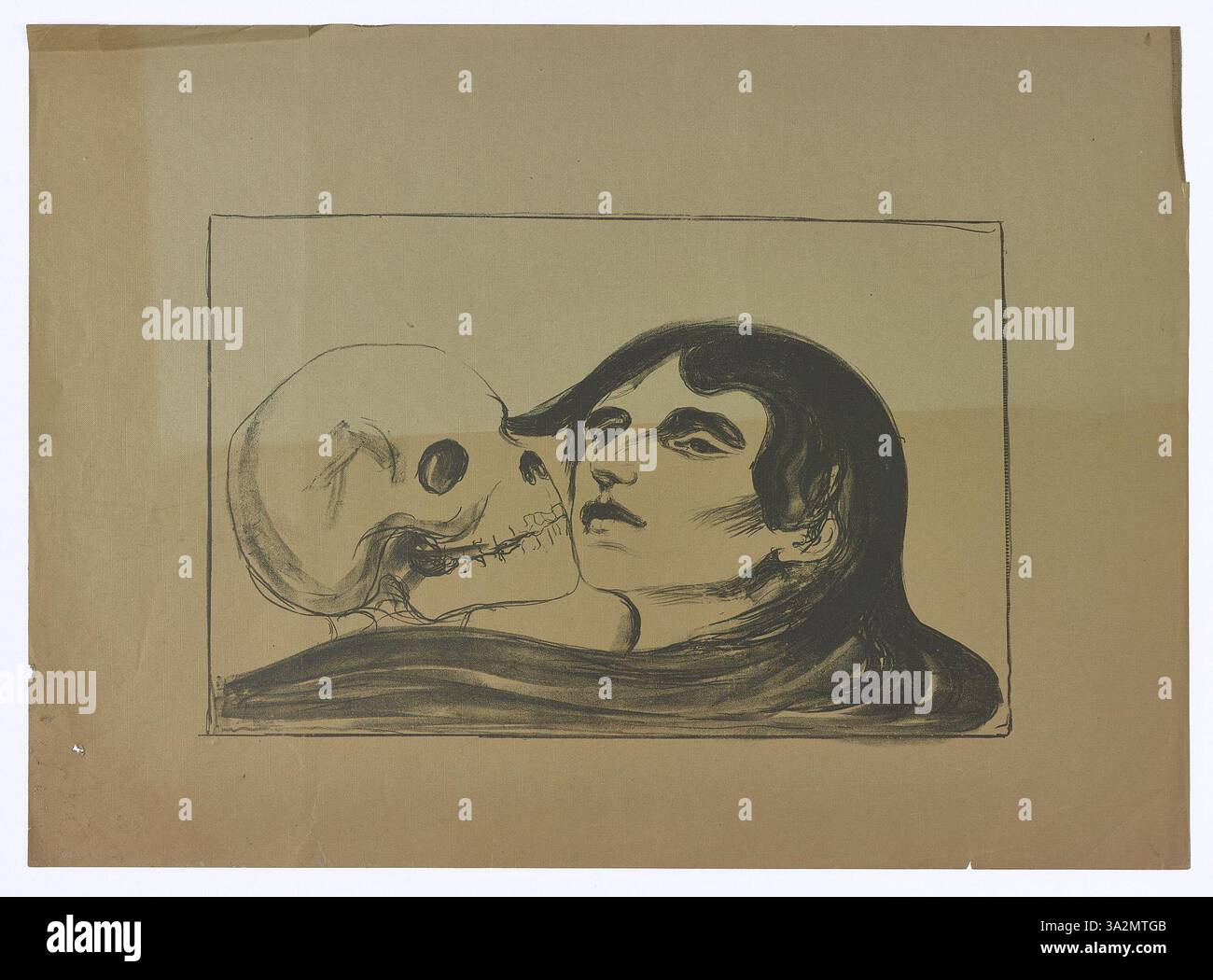 In 'The Kiss of Death', Edvard Munch explores the theme of mortality ...