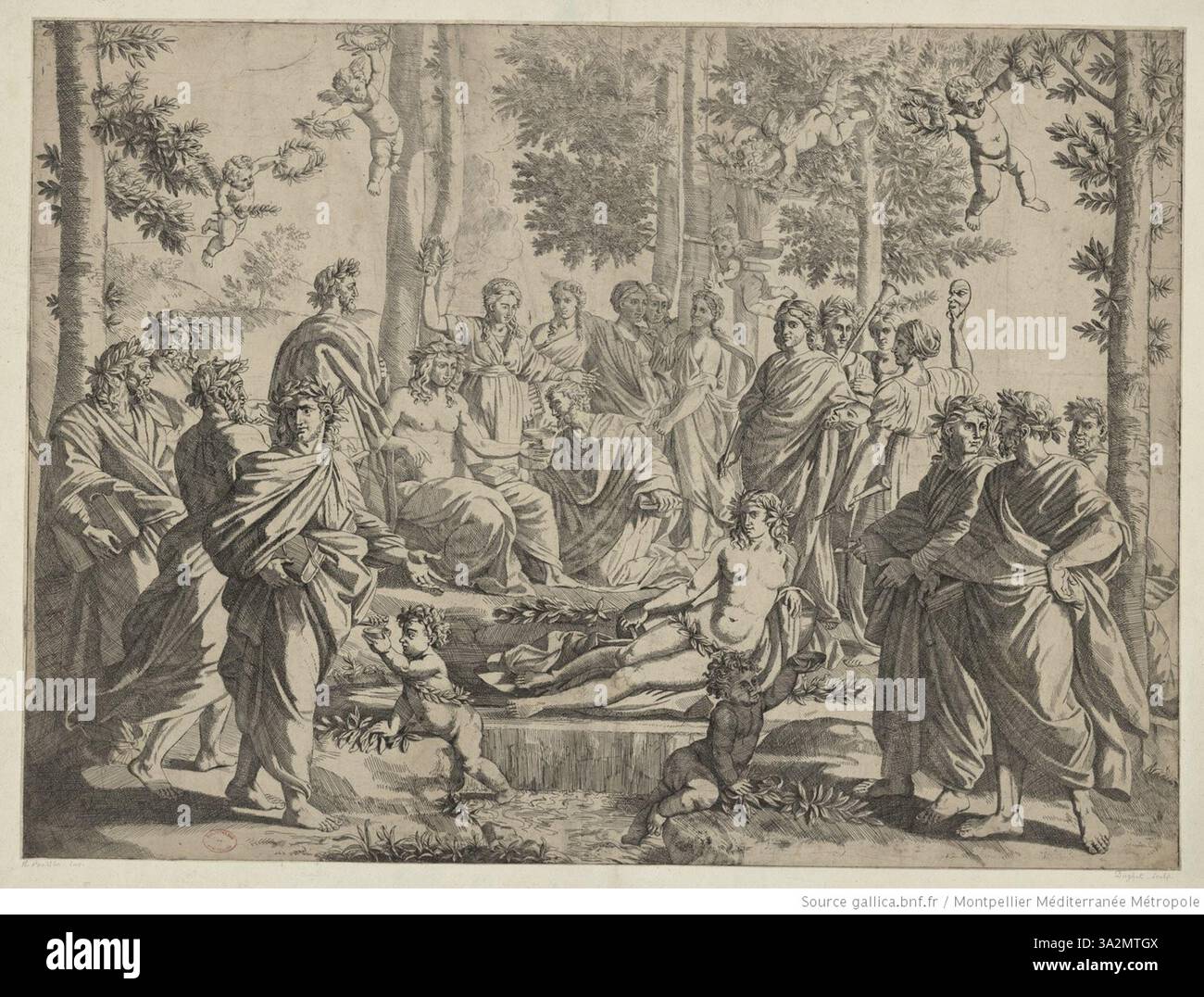 In 'Le Parnasse Apollon et les muses,' Dughet depicts Apollo and the ...