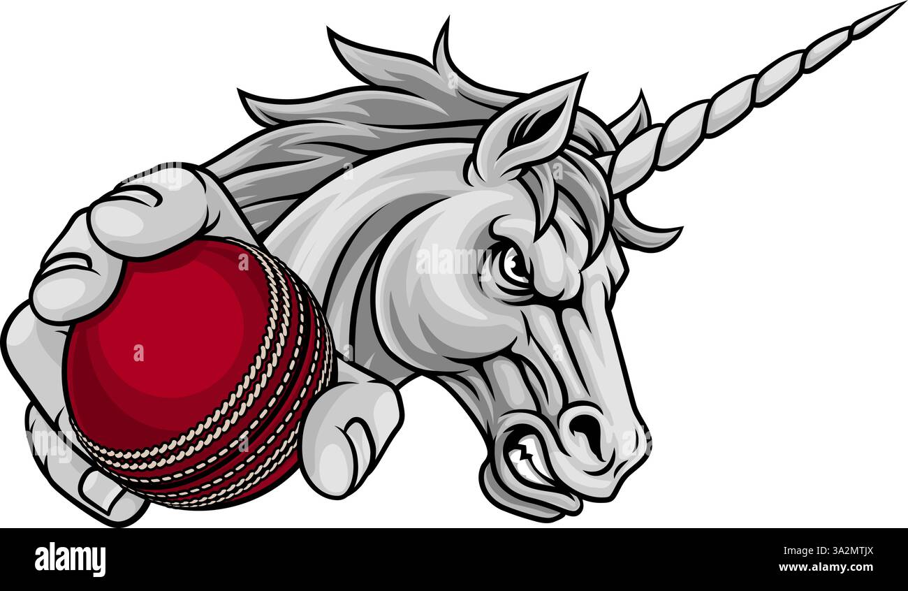 Unicorn Horse Cricket Sports Team Mascot Stock Vector Image & Art - Alamy