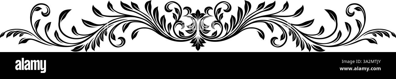Filigree Crest Heraldic Floral Pattern Divider Stock Vector Image & Art ...
