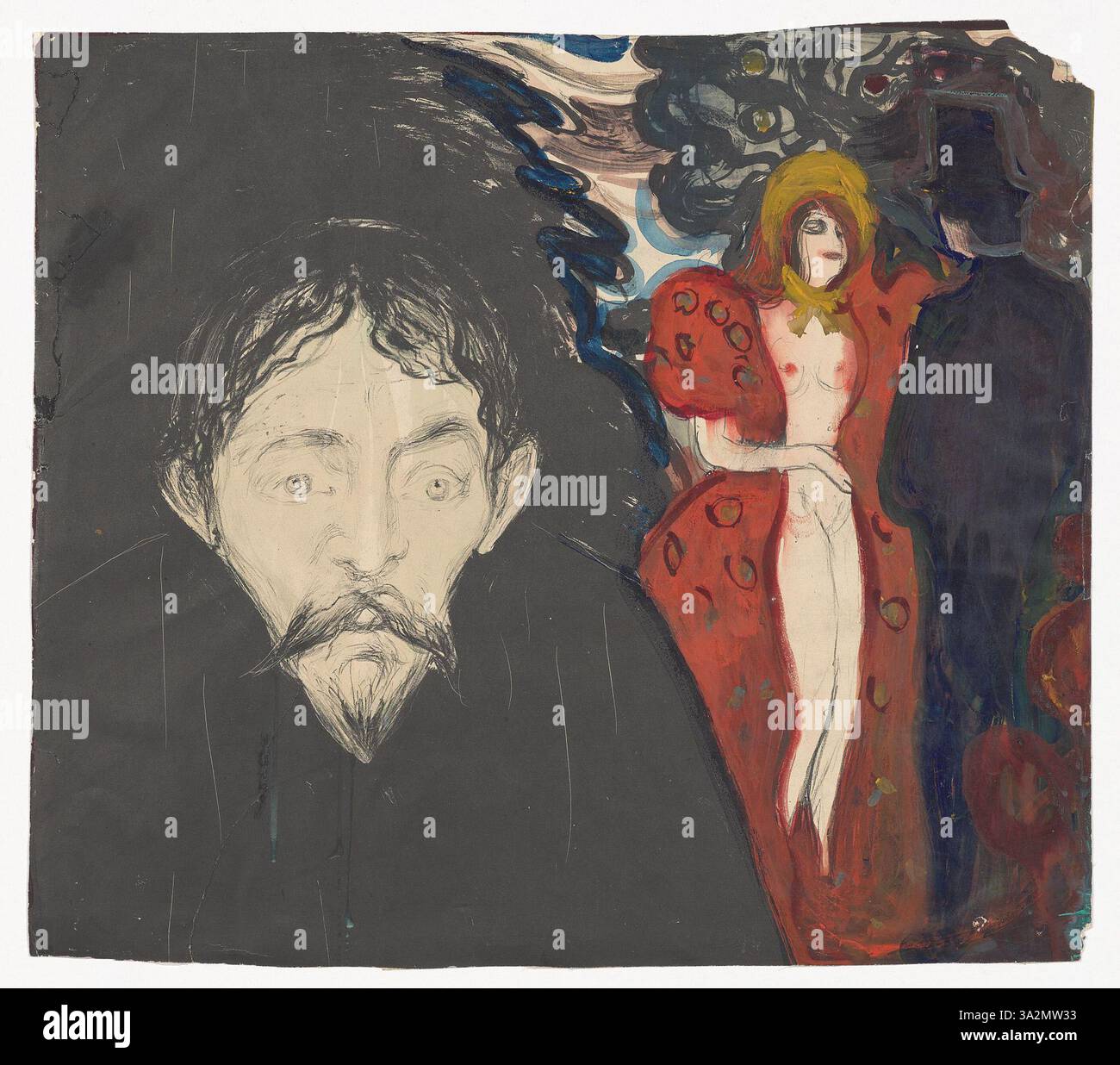 In this variation of 'Jealousy II', Munch intensifies the emotion of ...