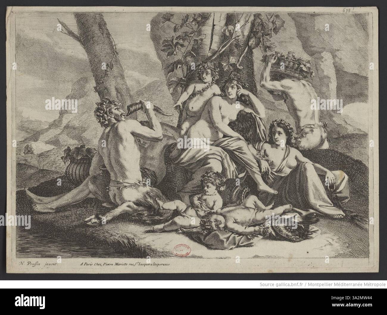 Pierre II Mariette’s 'L'enfance de Bacchus' portrays the childhood of ...