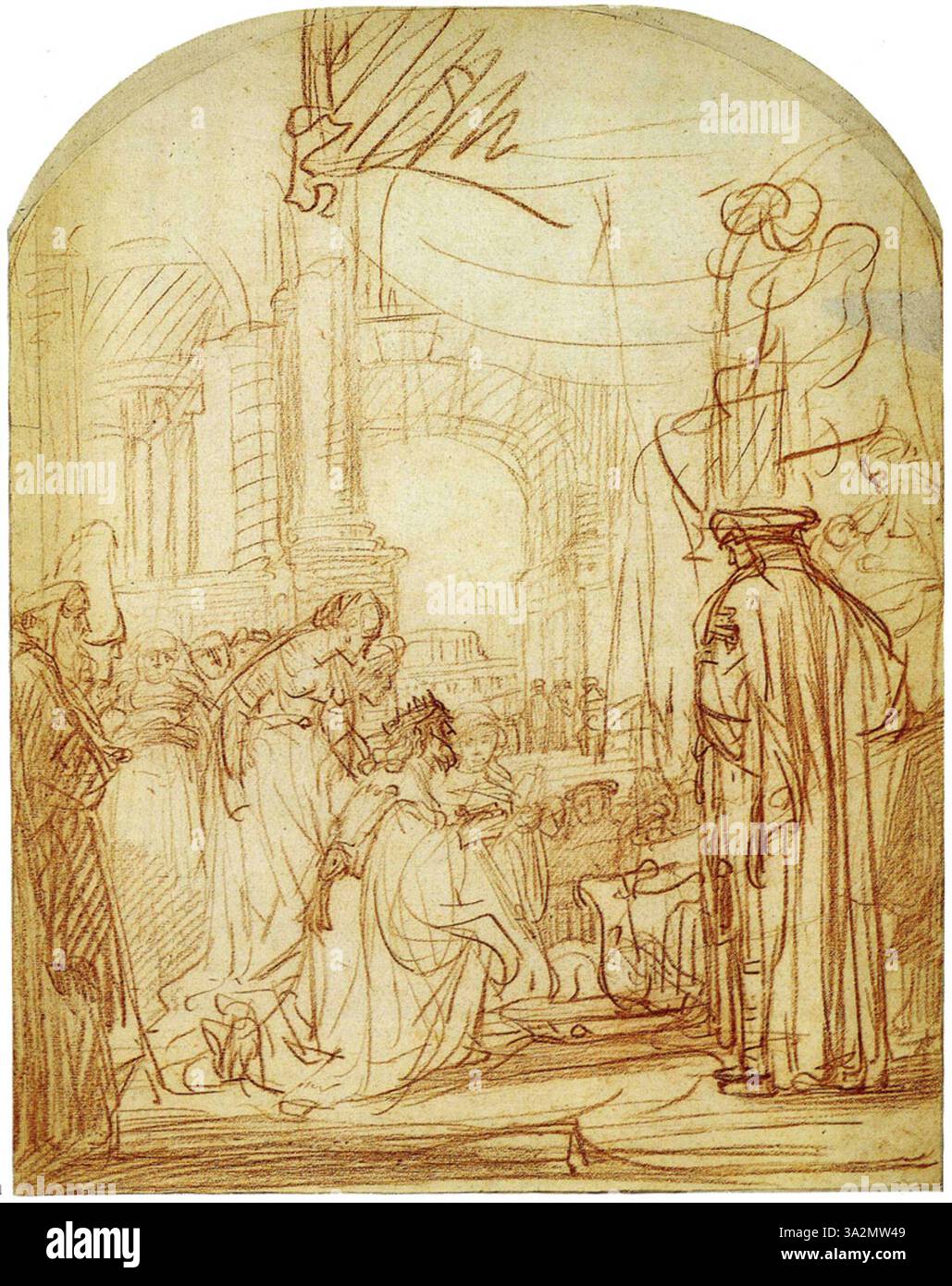 'Benesch 0136' depicts a figure using light contrasts and deep shadows ...