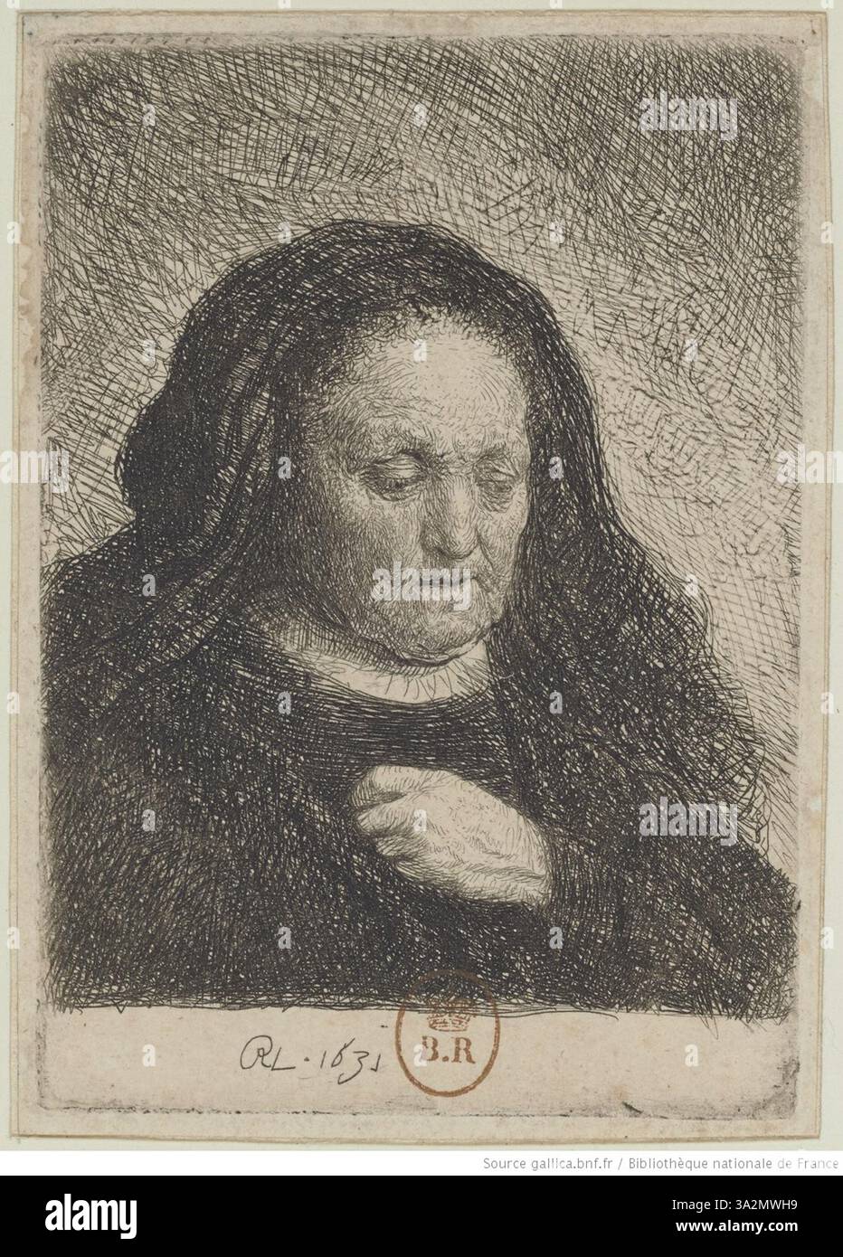 In this portrait, Rembrandt uses dramatic contrasts of light and shadow ...