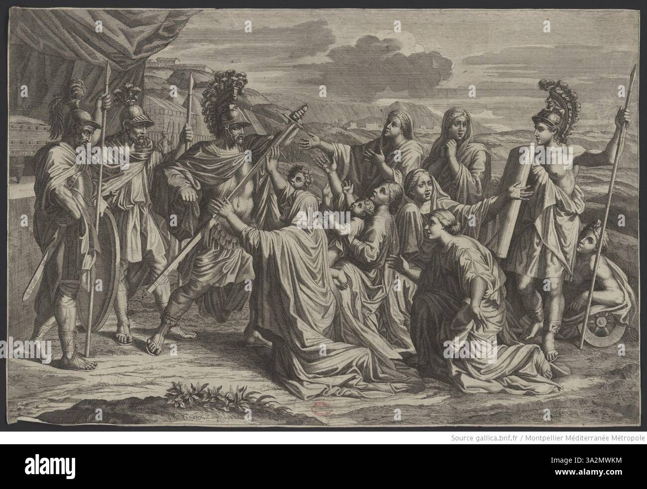 Étienne Baudet’s engraving of Coriolanus, based on Poussin’s work ...