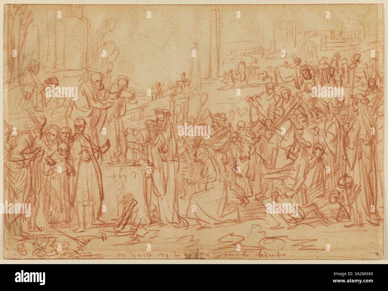 This etching depicts the biblical scene of Saint Paul and Saint ...