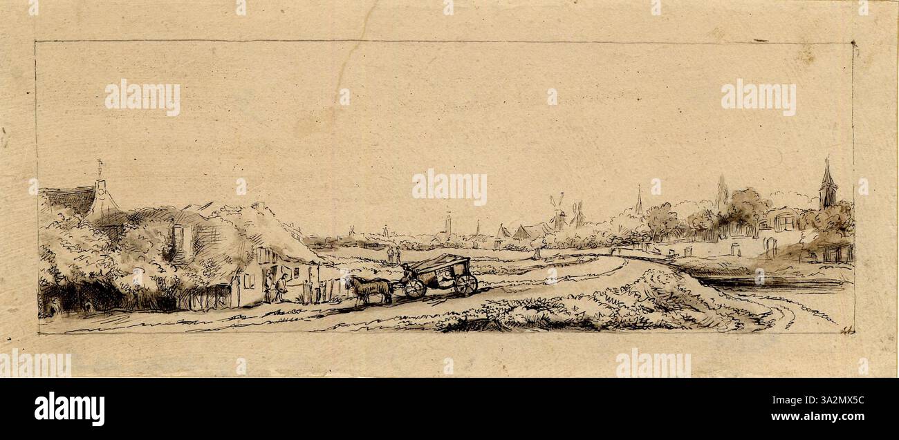 This landscape, attributed to Philips Koninck and influenced by ...