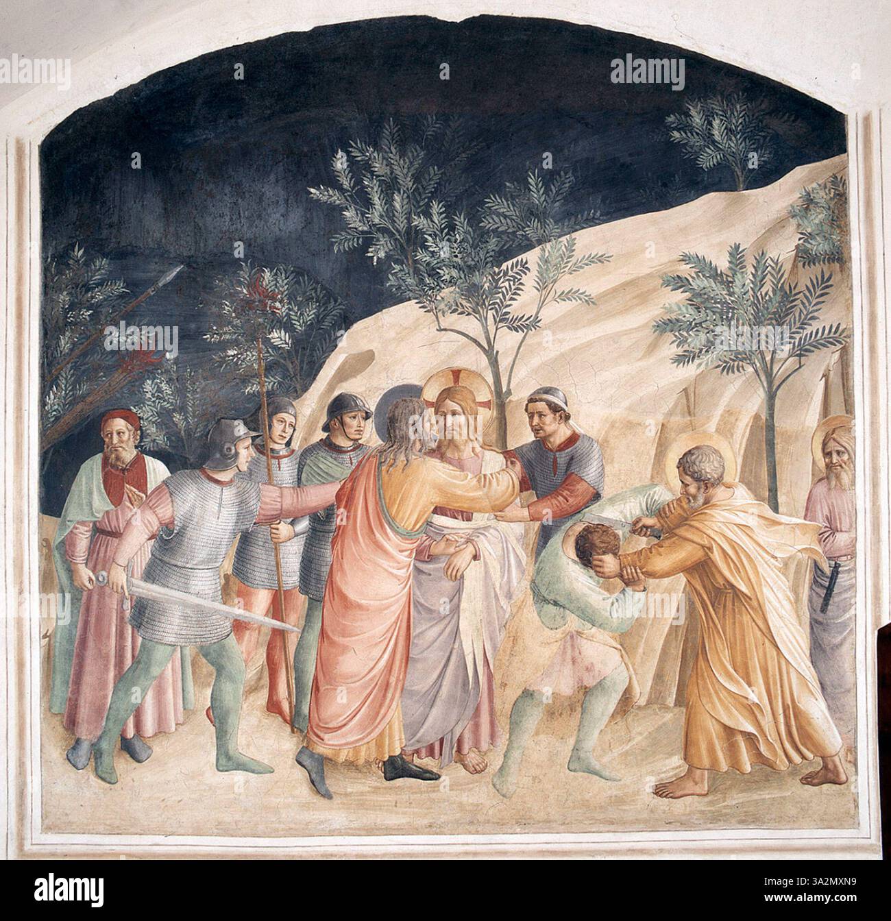 In 'The Betrayal of Judas,' Fra Angelico captures the moment when Judas ...