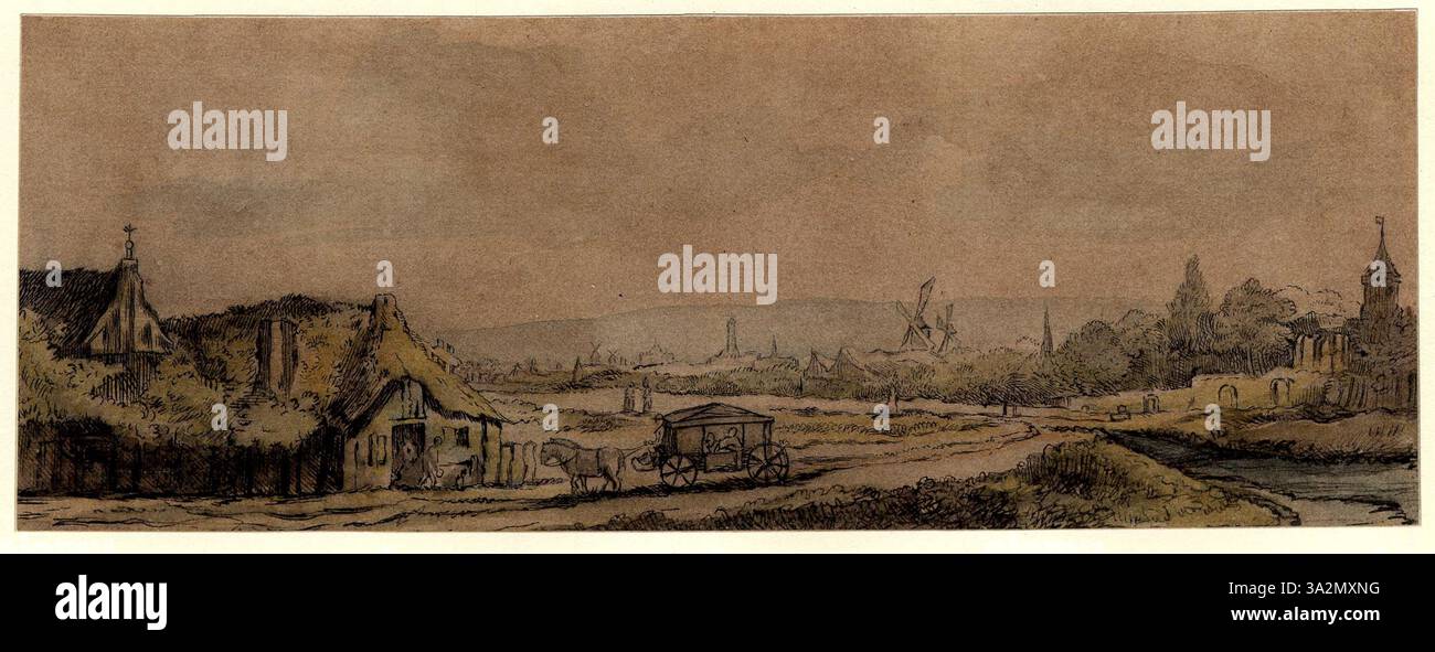 In this landscape influenced by Philips Koninck and the Rembrandt ...