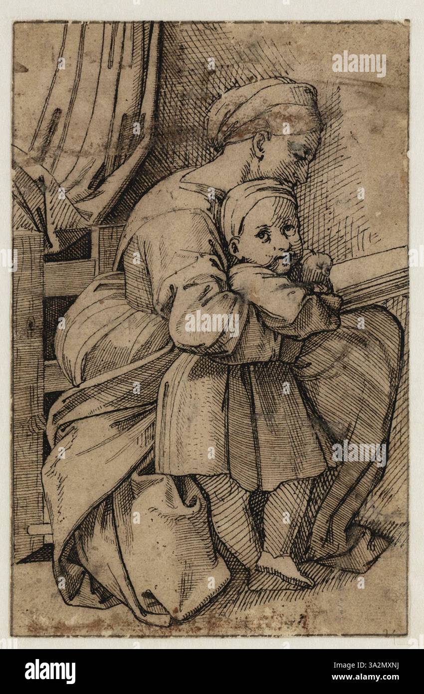 This painting by Raphael depicts a woman reading with a child in her ...