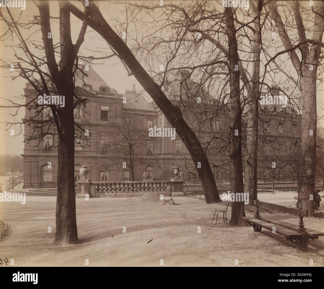 A 1902-1903 photograph by Eugène Atget of the Jardin du Luxembourg ...