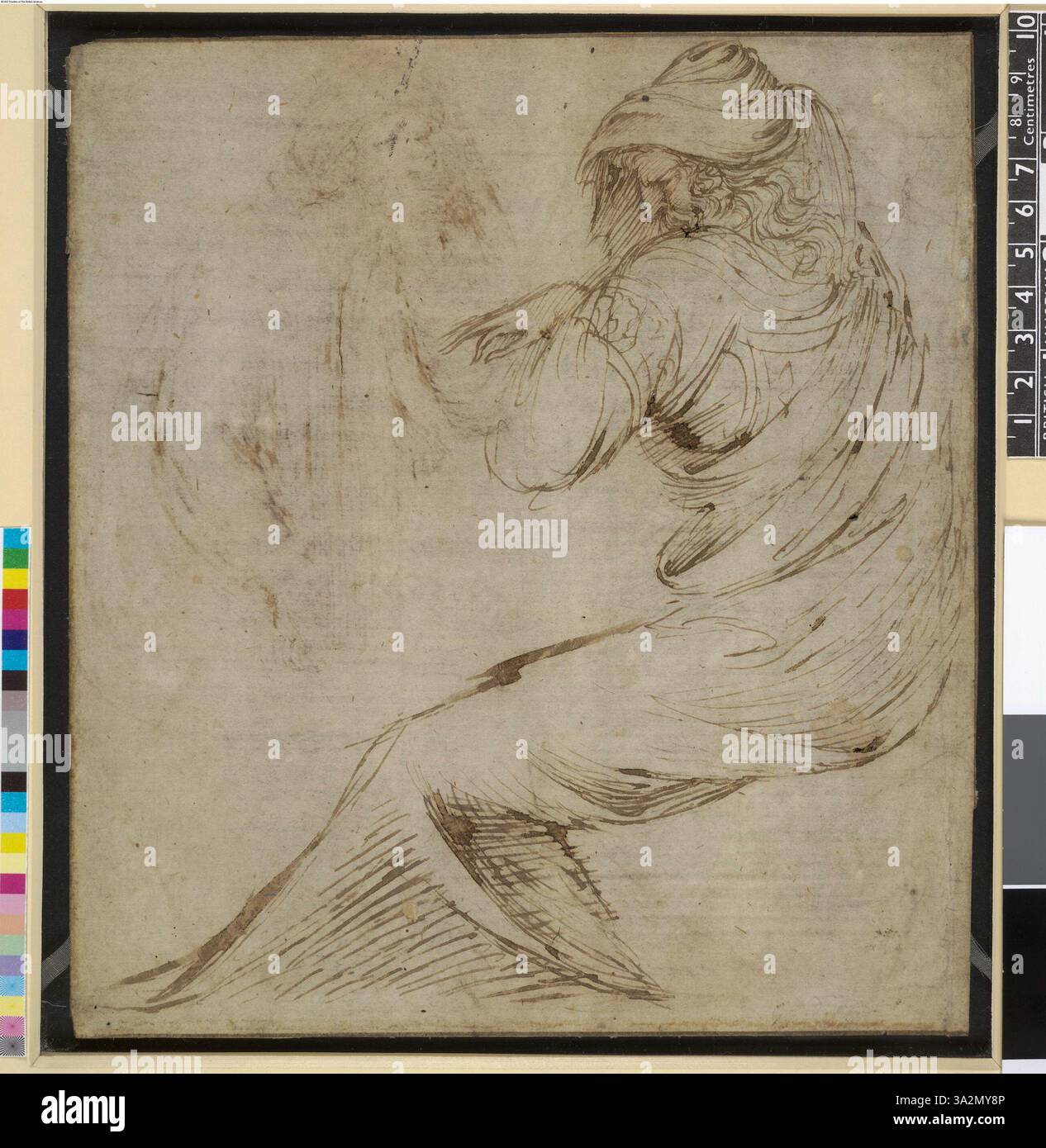 'A seated prophet in profile to left' by Stefano da Verona, showcases a ...