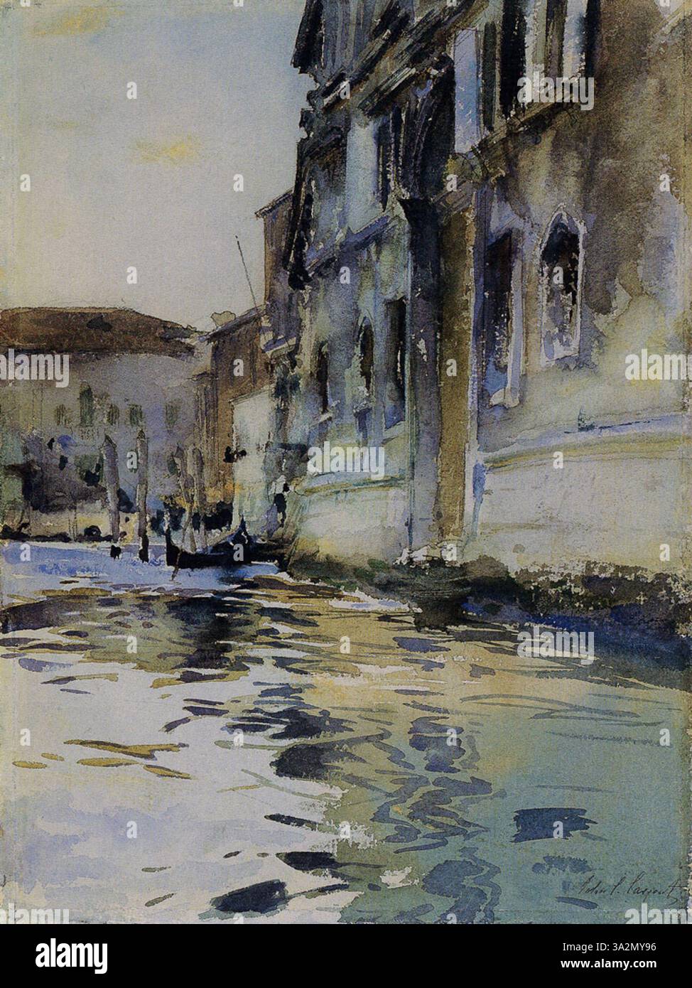 Sargent’s c. 1880-81 painting of the Venetian Canal and Palazzo ...