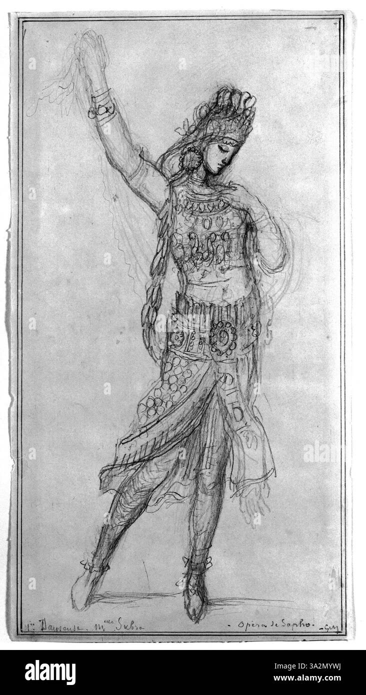 This costume design by Gustave Moreau (circa 1883) captures the ...
