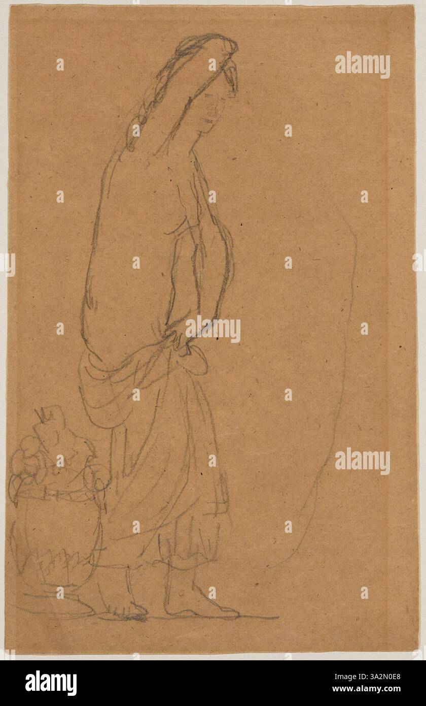 This sculpture by Gwen John depicts a figure set in a garden ...