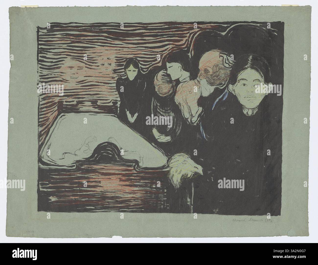 Edvard Munch captures the emotional weight of grief in this painting ...