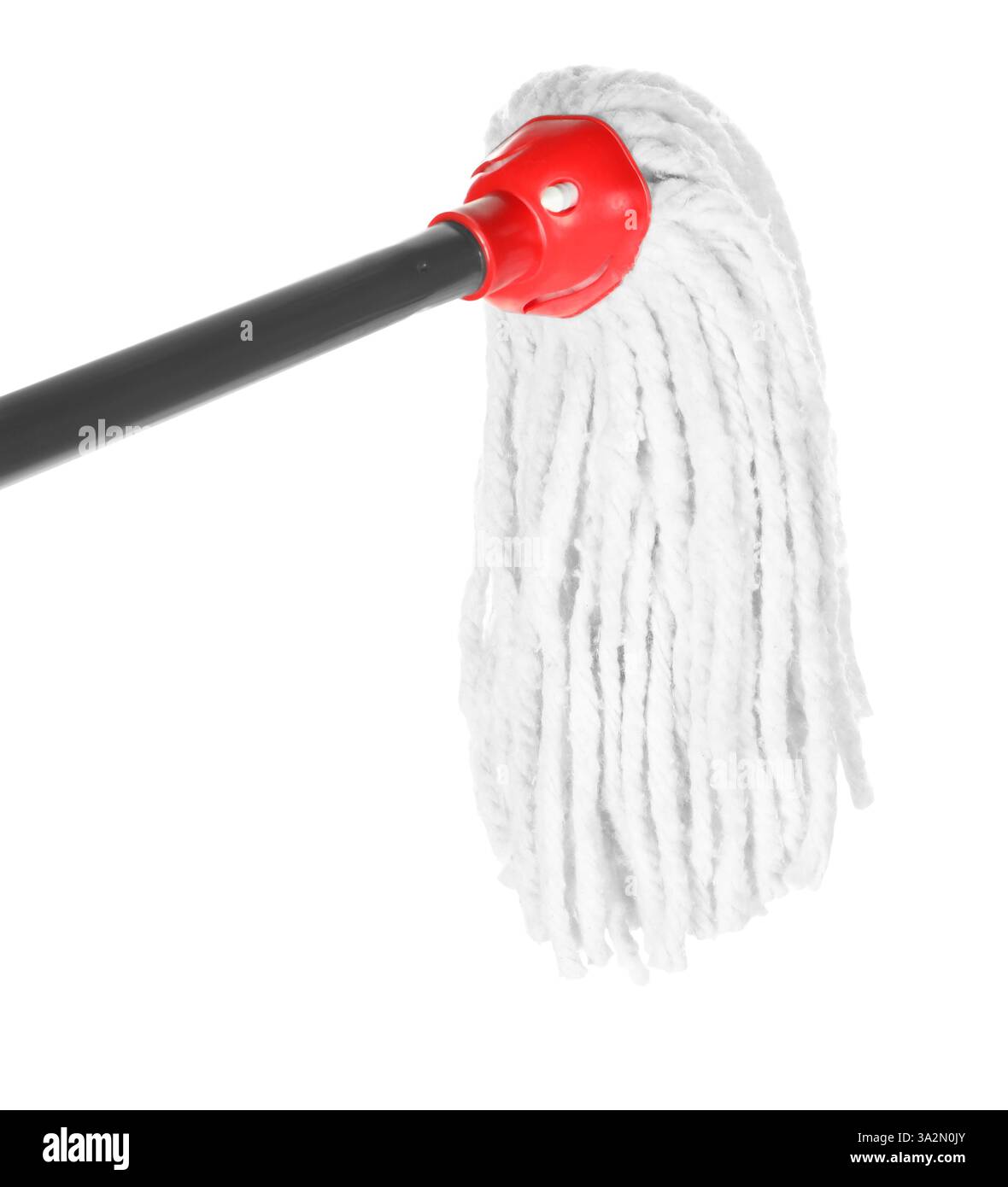 String mop isolated on white. Cleaning equipment Stock Photo - Alamy