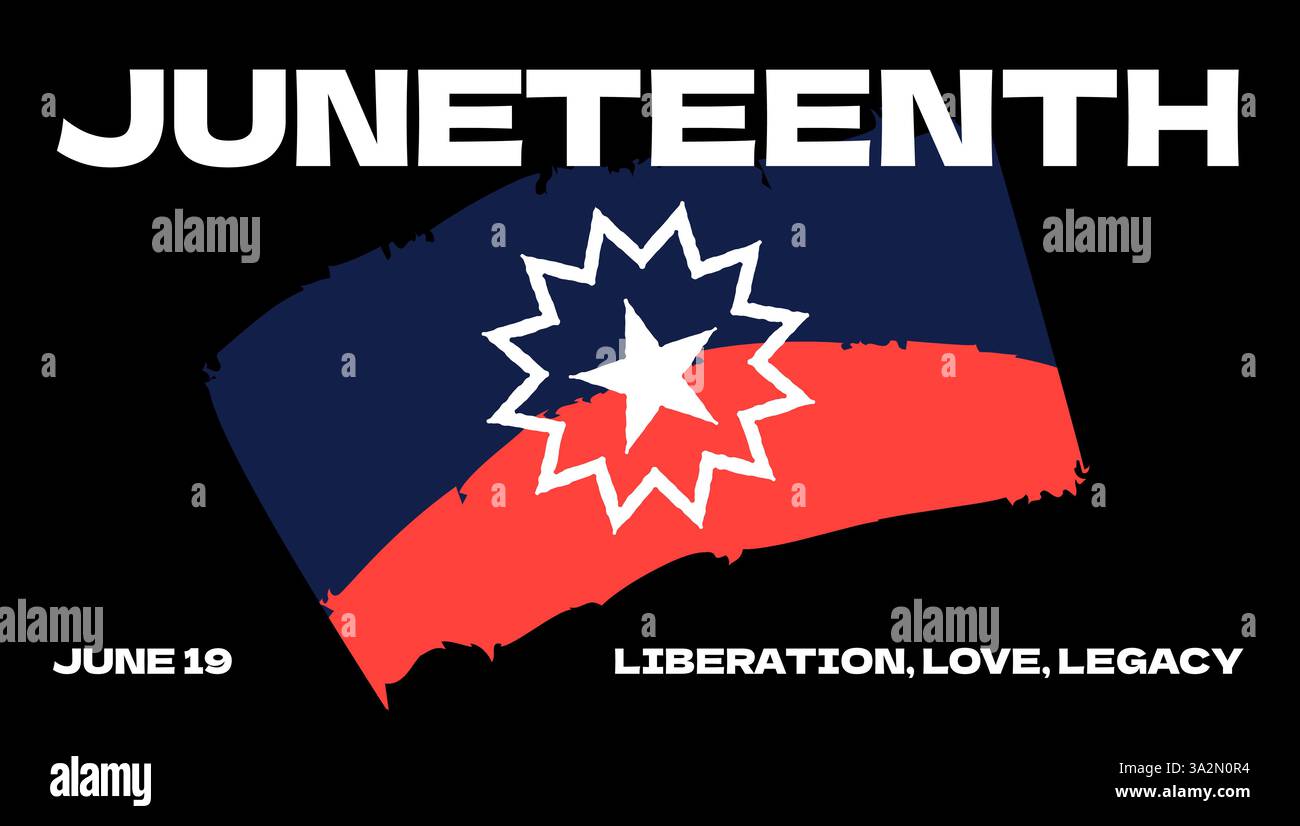 Juneteenth Freedom Celebration Banner. Horizontal print design. African ...