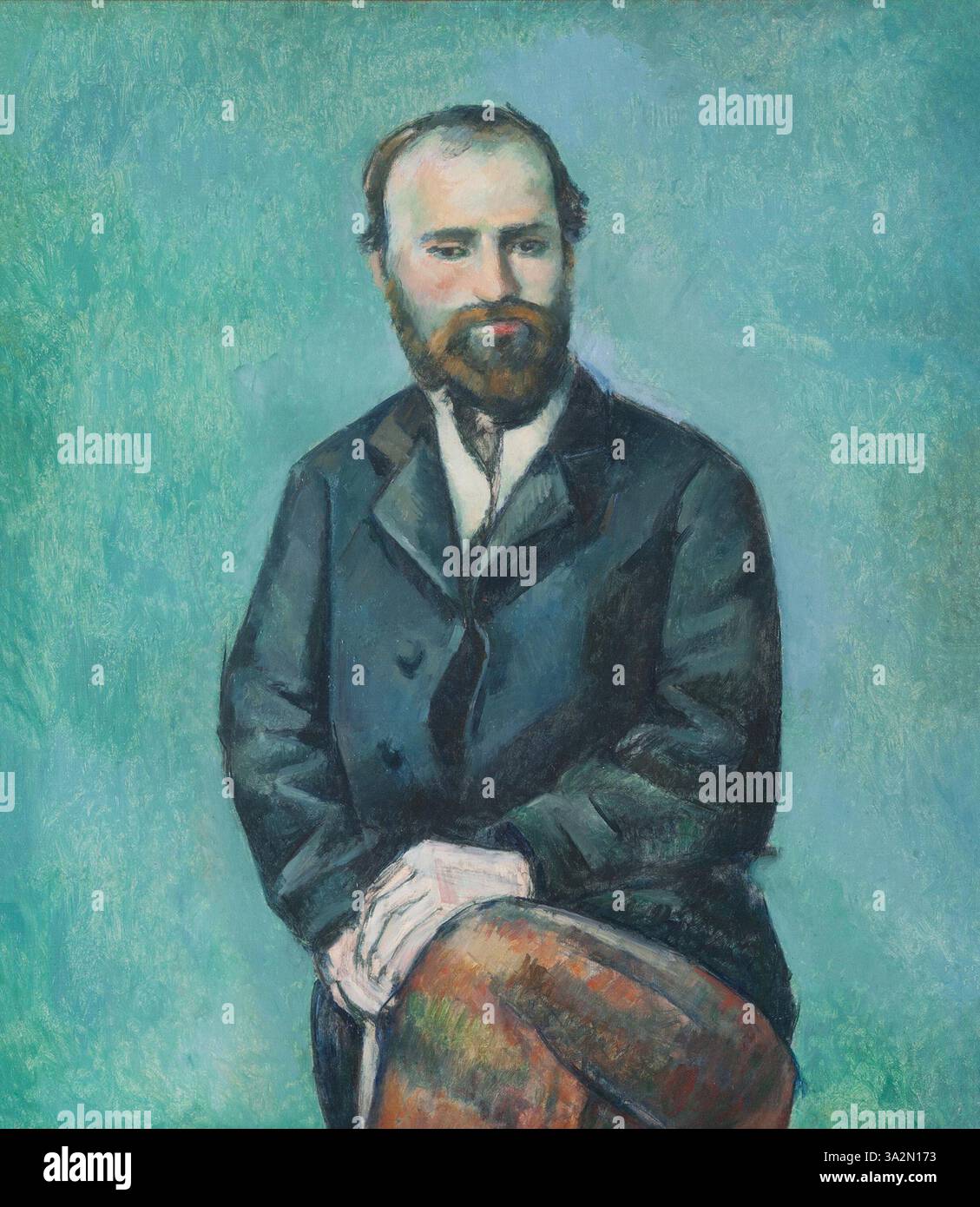 This self-portrait by Paul Cézanne, painted circa 1885, presents a ...