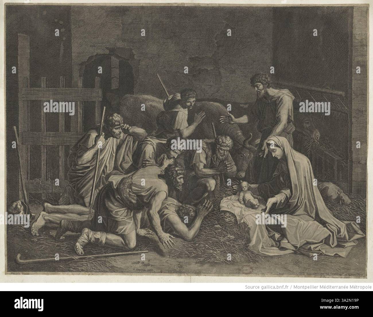 L'Adoration des bergers (The Adoration of the Shepherds) by Jean Pesne ...