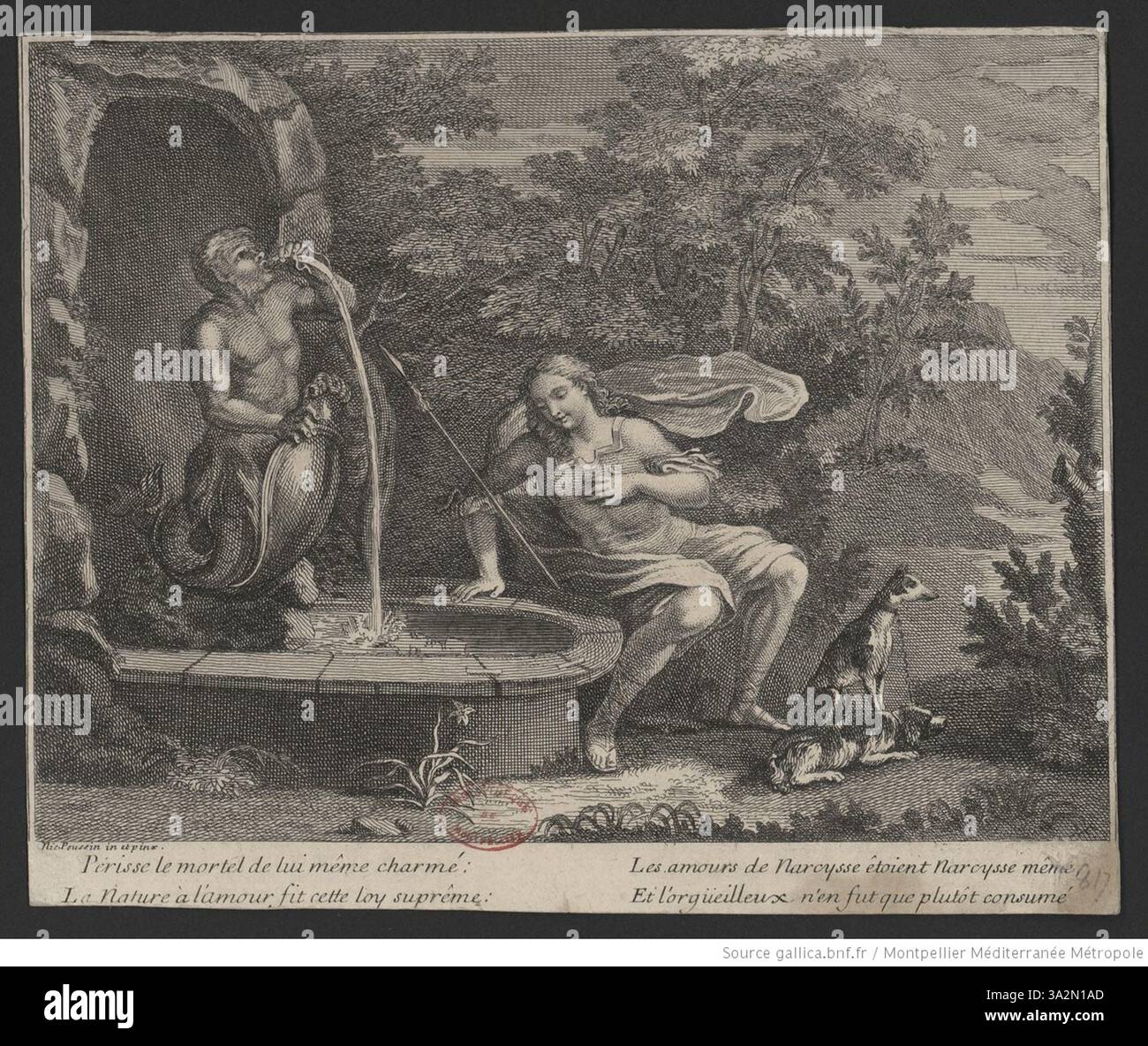 'Narcisse' by Nicolas Poussin depicts the mythological tale of ...