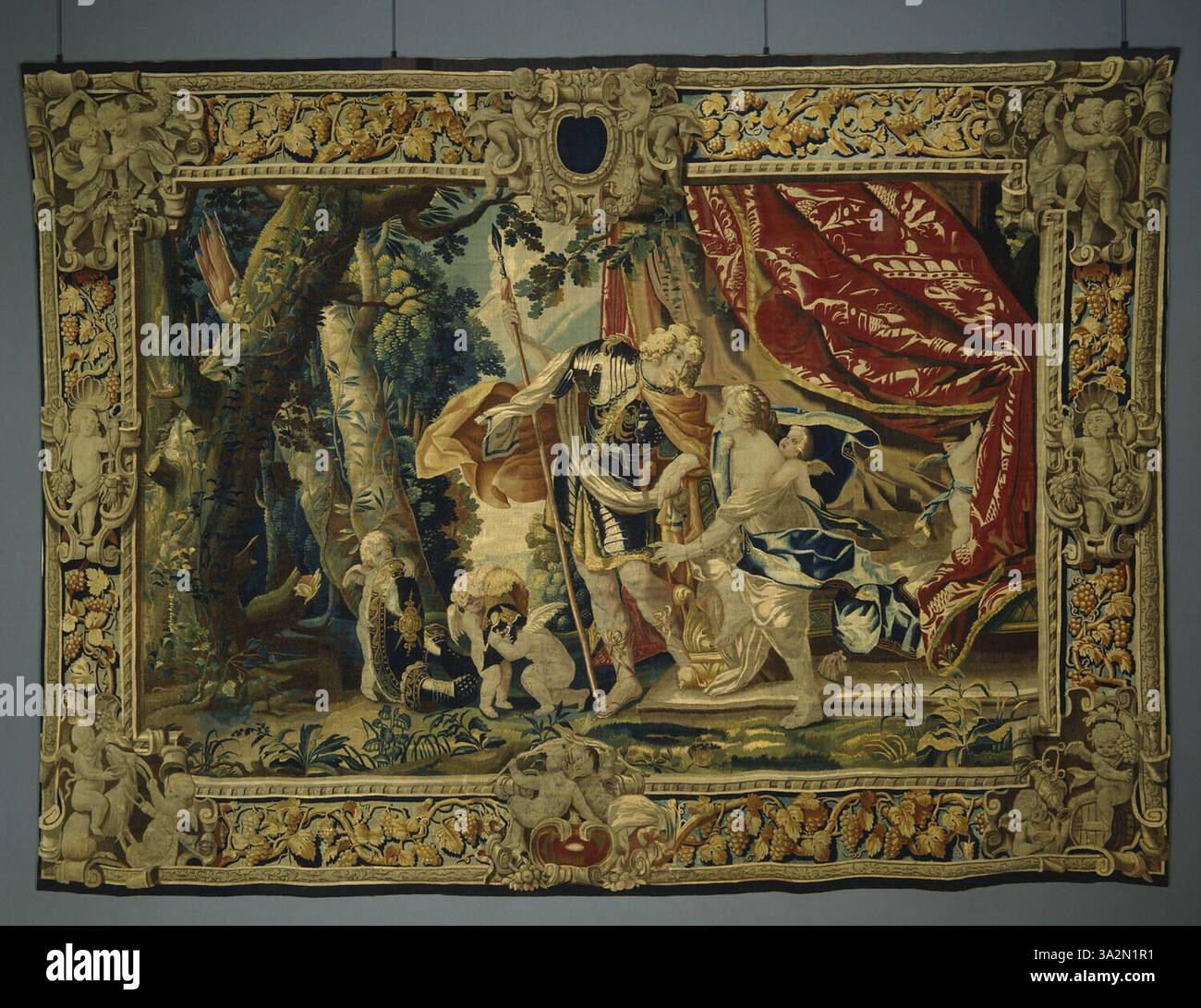 This painting shows Mars and Venus in a mythological scene, capturing ...