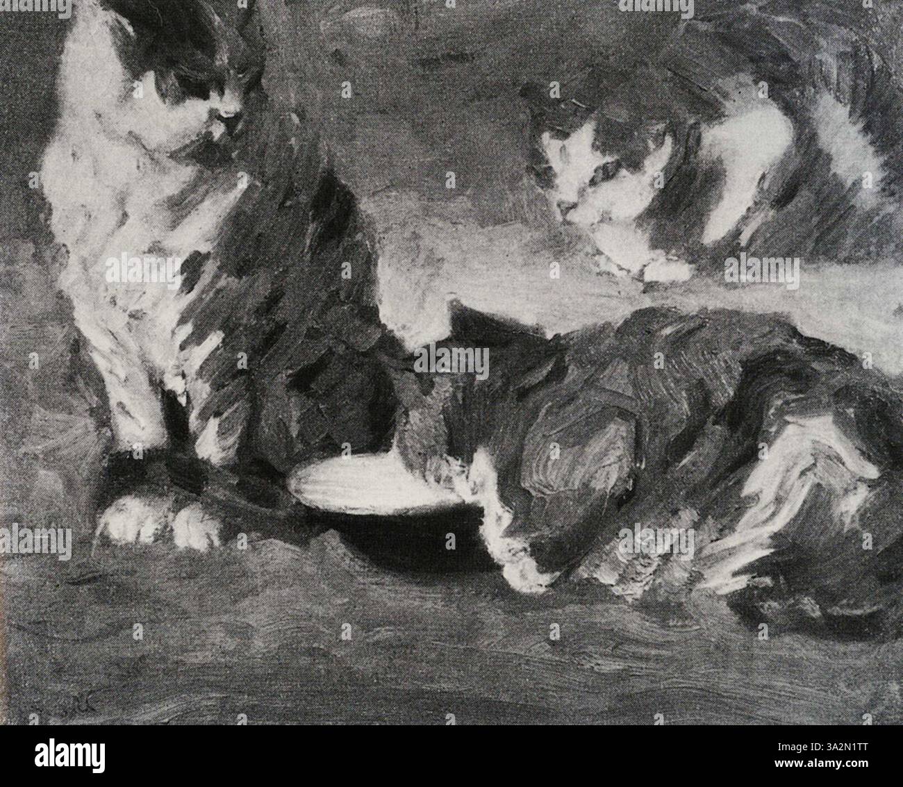 'Three Cats' by Franz Marc is an early 20th-century expressionist piece ...