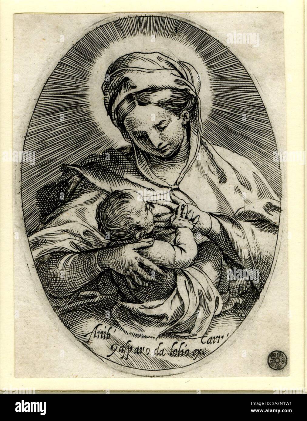 This painting by Annibale Carracci depicts the Virgin Mary nursing the ...