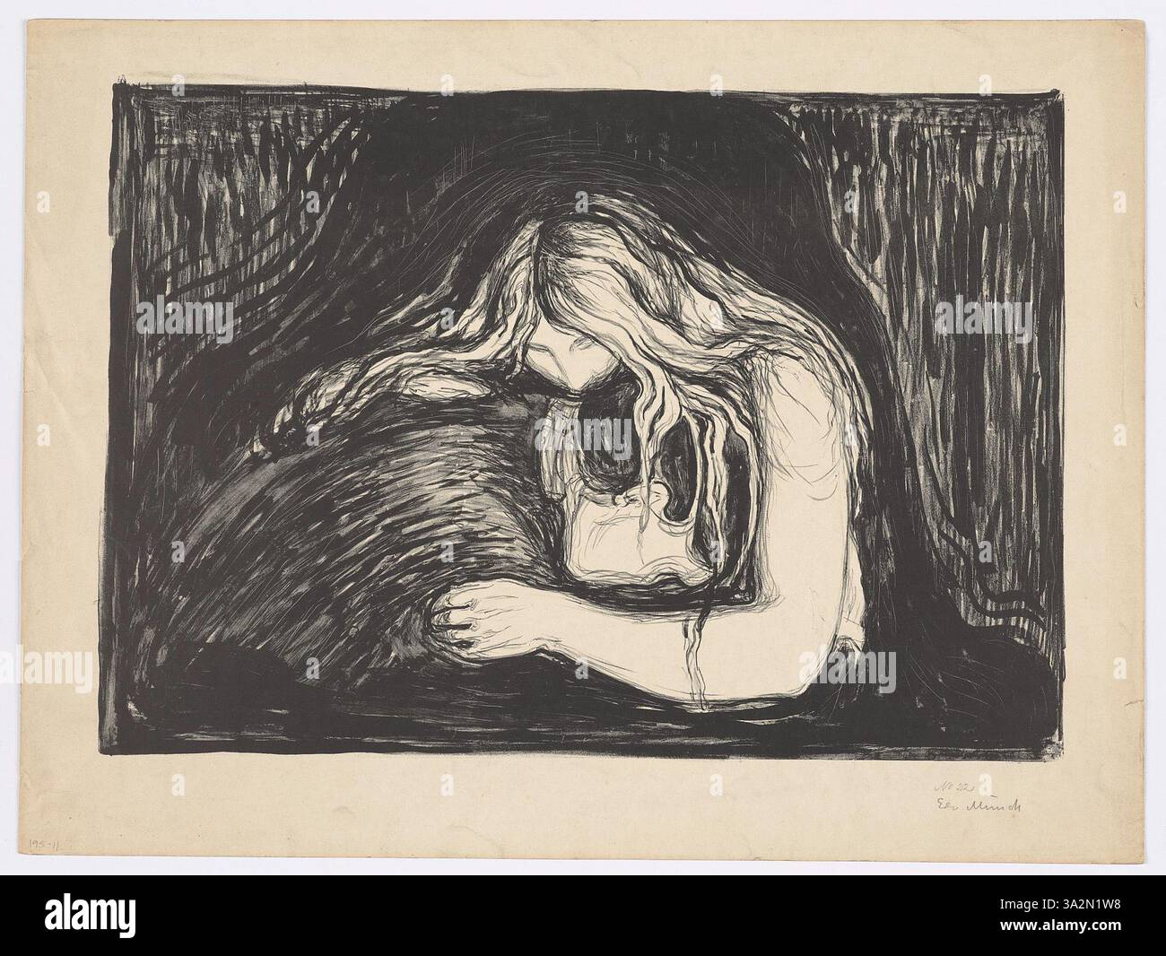 This piece from 'Vampire II' by Edvard Munch depicts an emotionally ...