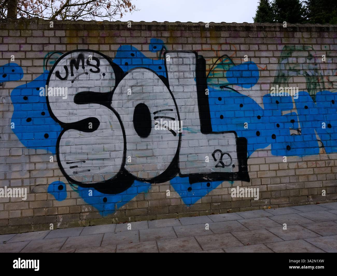 Berlin, Germany. November 17 2022. Graffiti wall. The word "Sol Stock ...