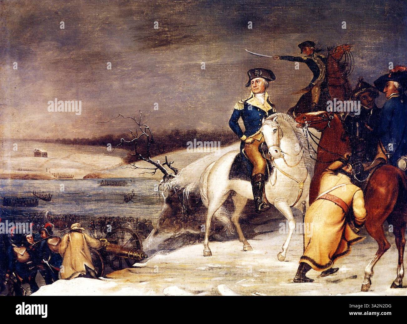 'Washington at the Delaware' (1835-1840) by Edward Hicks depicts George ...