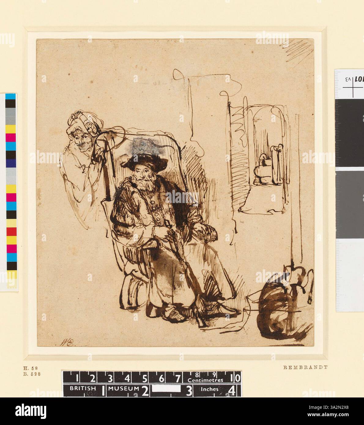 This attributed painting depicts the biblical figures of Jacob and ...