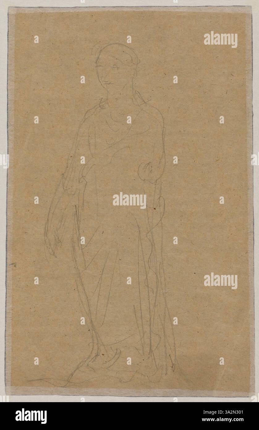 A sculpture by Gwen John, set in a garden, featuring a naturalistic ...