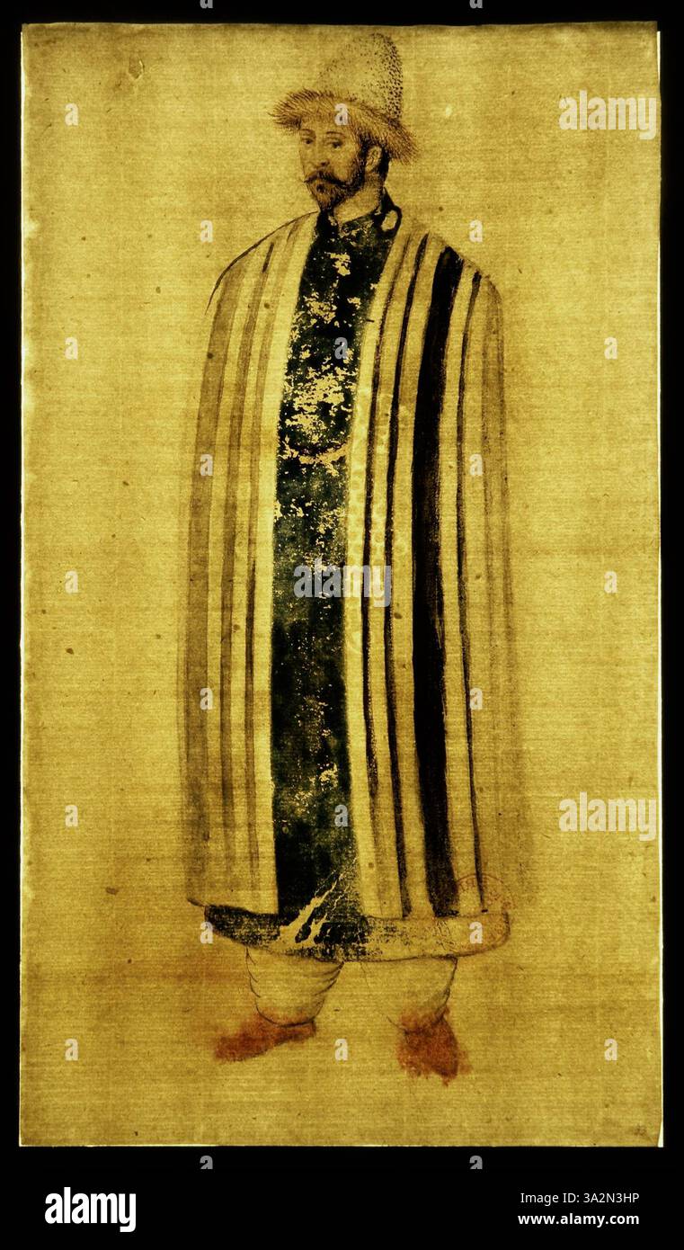 John White's 1906 illustration shows a Tartar or Uzbek man wearing a ...