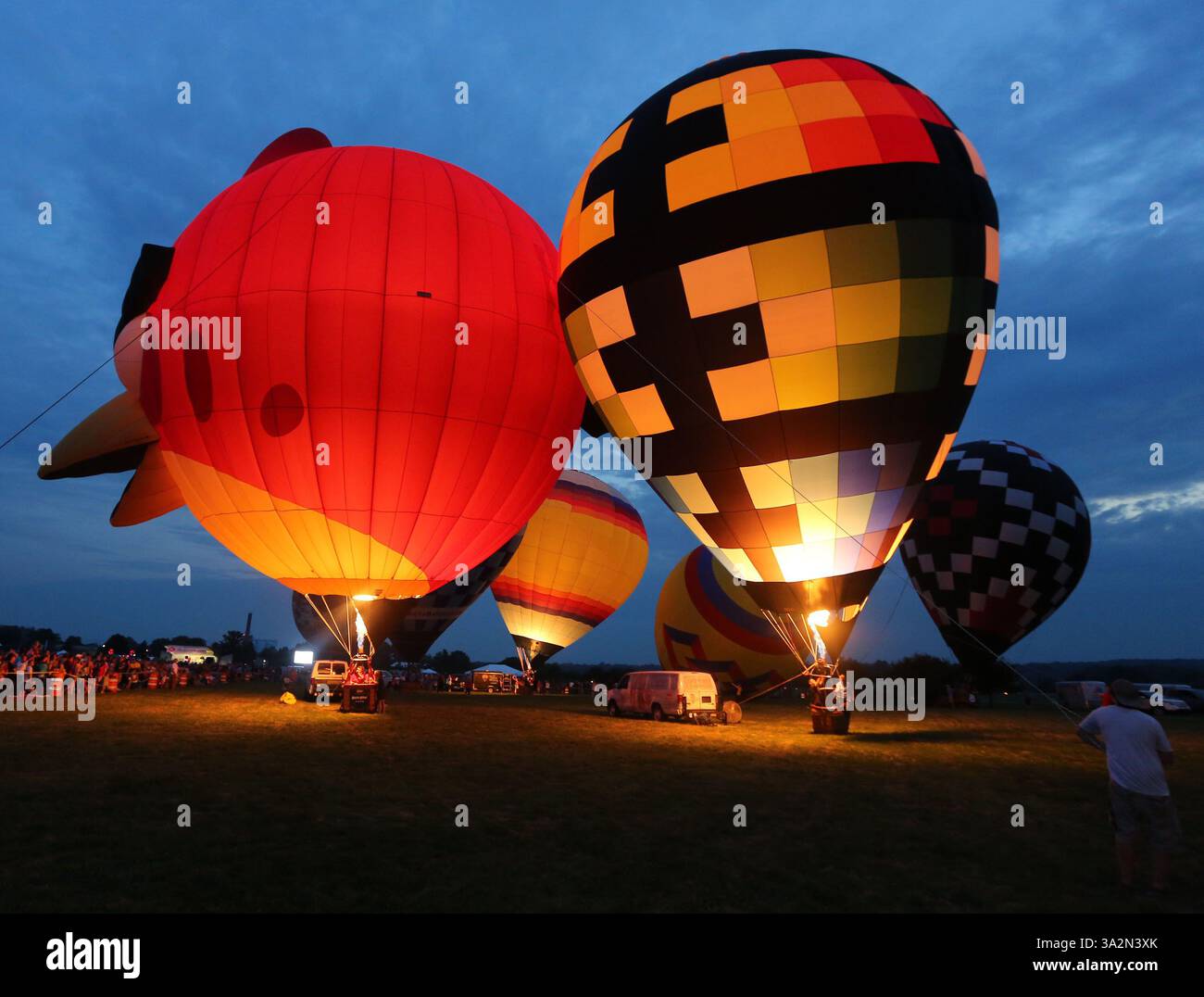July 12, 2014 - Middletown, Ohio, U.S - The Angry Birds Hot Air Balloon ...