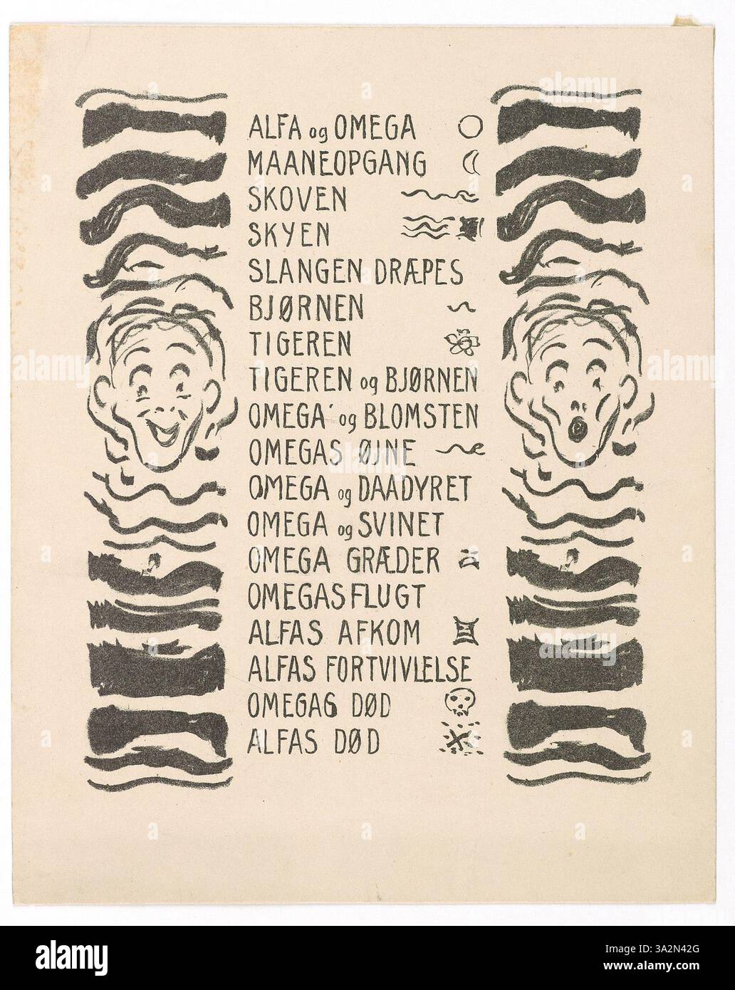 'Table of Contents' by Edvard Munch portrays fragmented and abstracted ...