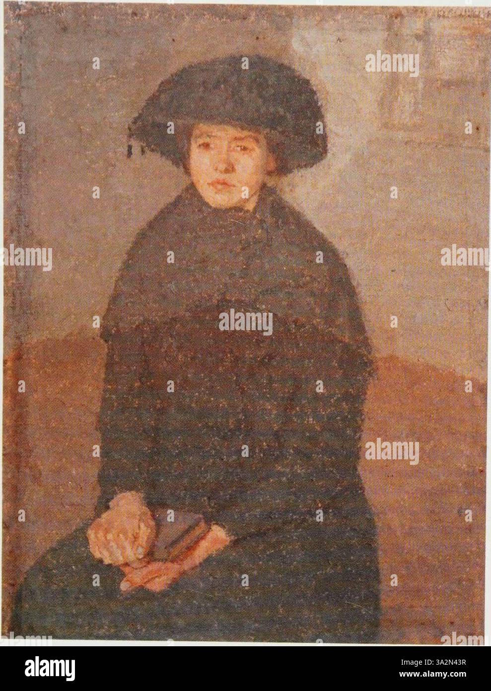 A portrait by Gwen John featuring a seated figure, capturing the ...