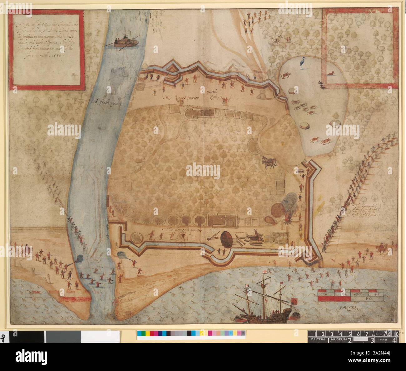 This 1906 illustration by John White shows a detailed plan of a ...