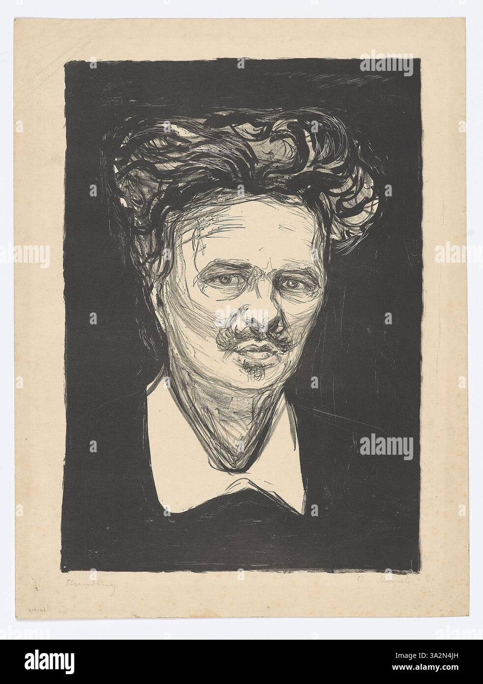 'August Strindberg' by Munch is a powerful portrait that reflects the ...