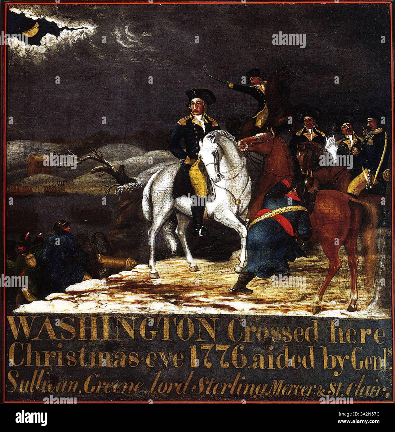 'Washington at the Delaware' (1834) by Edward Hicks depicts George ...