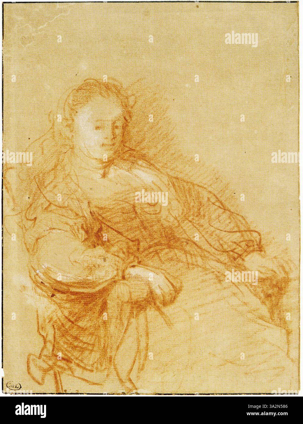 In this portrait, Rembrandt uses his signature chiaroscuro technique to ...