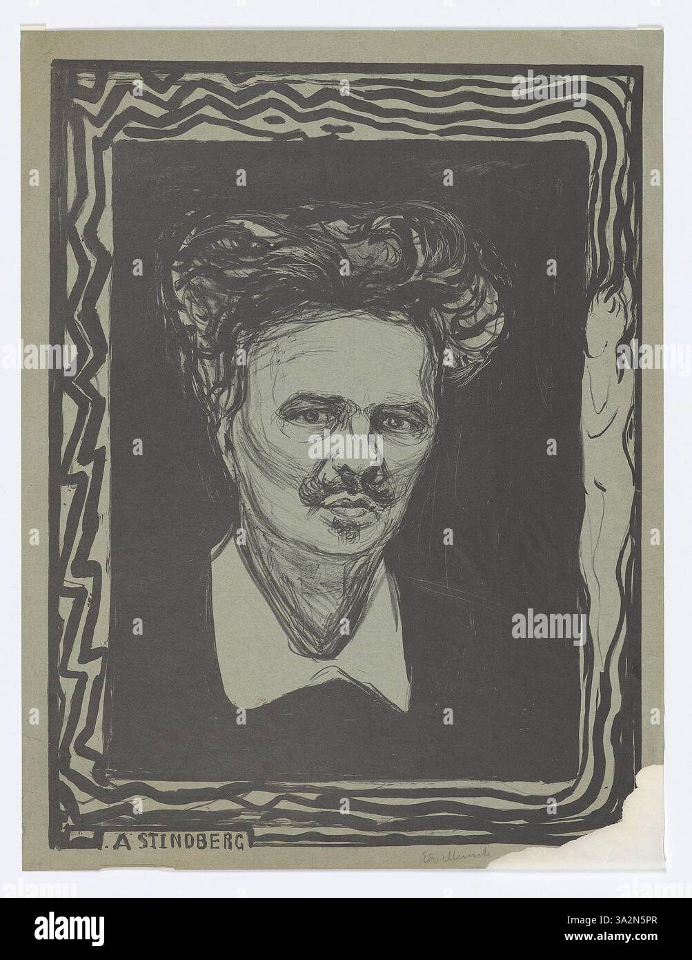 This portrait of August Strindberg by Edvard Munch captures the intense ...