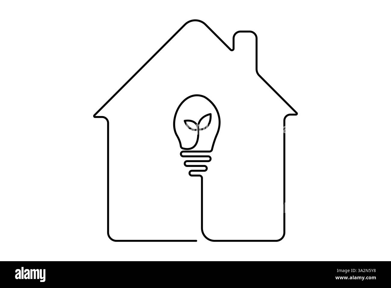 Light bulb continuous one line drawing of isolated outline vector ...