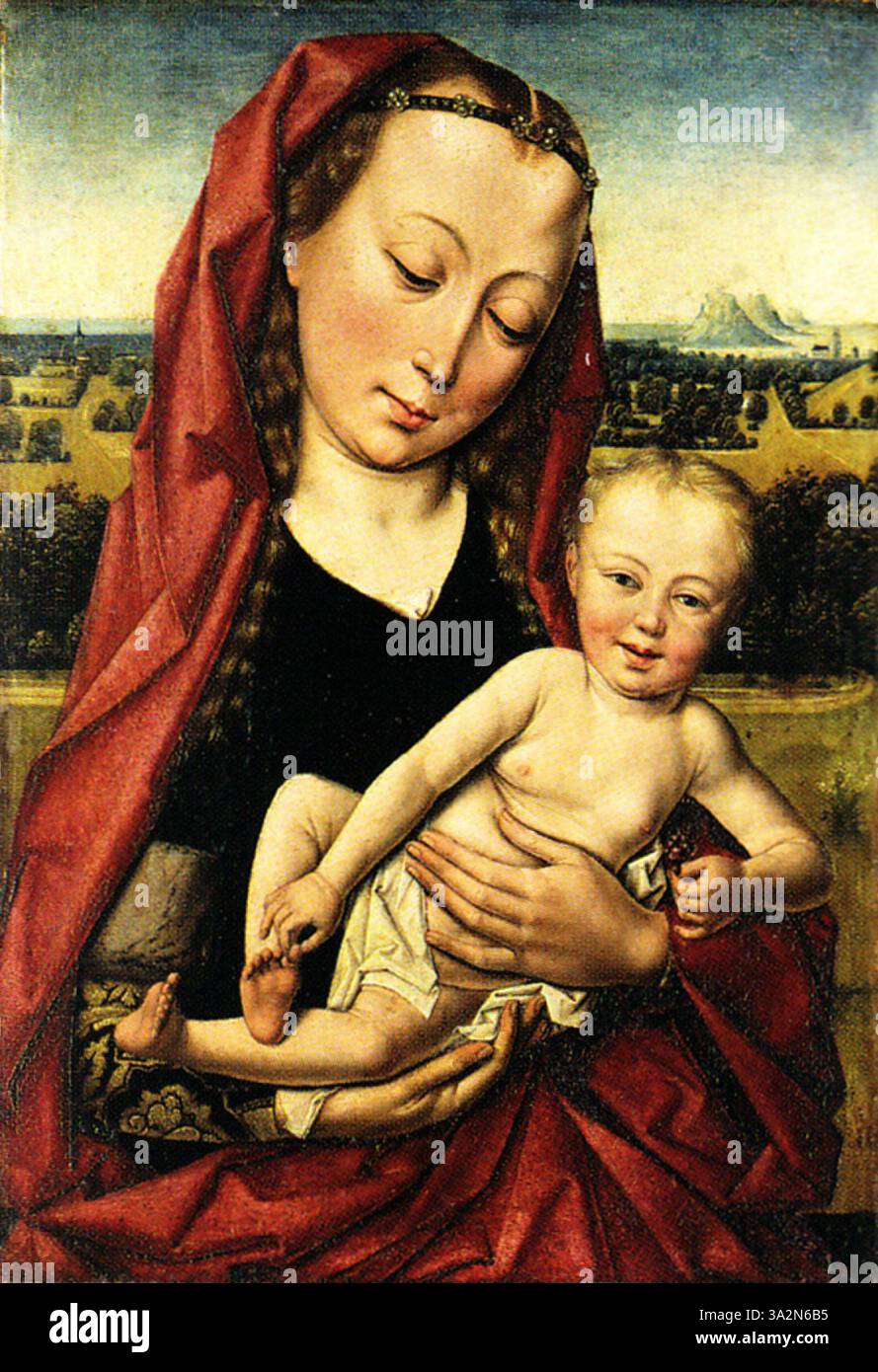 This half-length portrait of the Virgin Mary by Dirk Bouts captures her ...