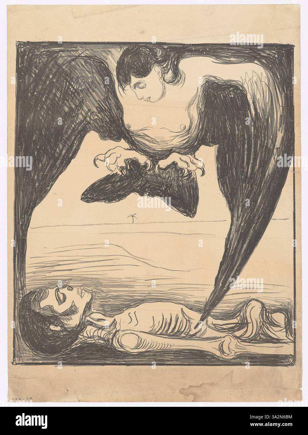 'Harpy' by Edvard Munch depicts a grotesque, symbolic figure ...