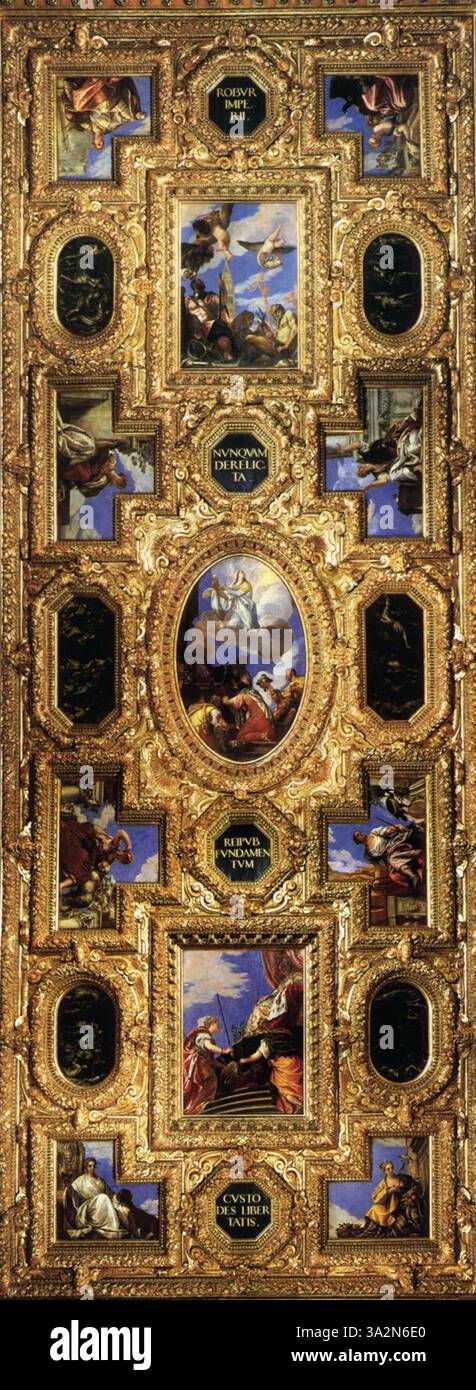 This ceiling painting by Paolo Veronese illustrates his mastery of ...