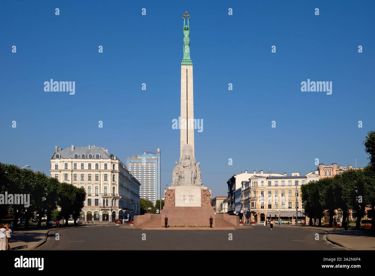 The Freedom Monument in Riga, Latvia, symbolizing Latvian independence ...