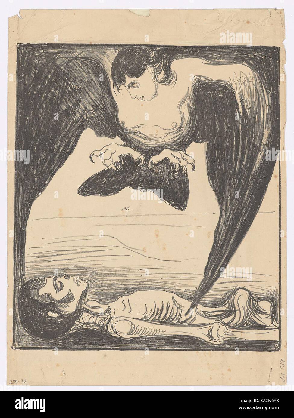 In 'Harpy', Munch depicts a mythical creature with intense, distorted ...